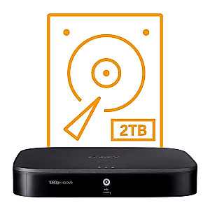 Lorex Indoor/Outdoor Wired Security Camera System, 1080p HD Bullet Cameras with Motion Detection Surveillance, Night Vision & Smart Home Voice Compatibility, 2TB 16 Channel DVR, 16 Cameras