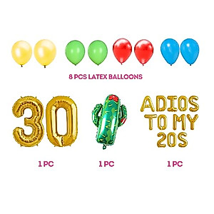 Adios To My 20s Banner, 30th Birthday Decorations For Him For Her, 30 Fiesta Decorations, 30th Mexican Party Decorations