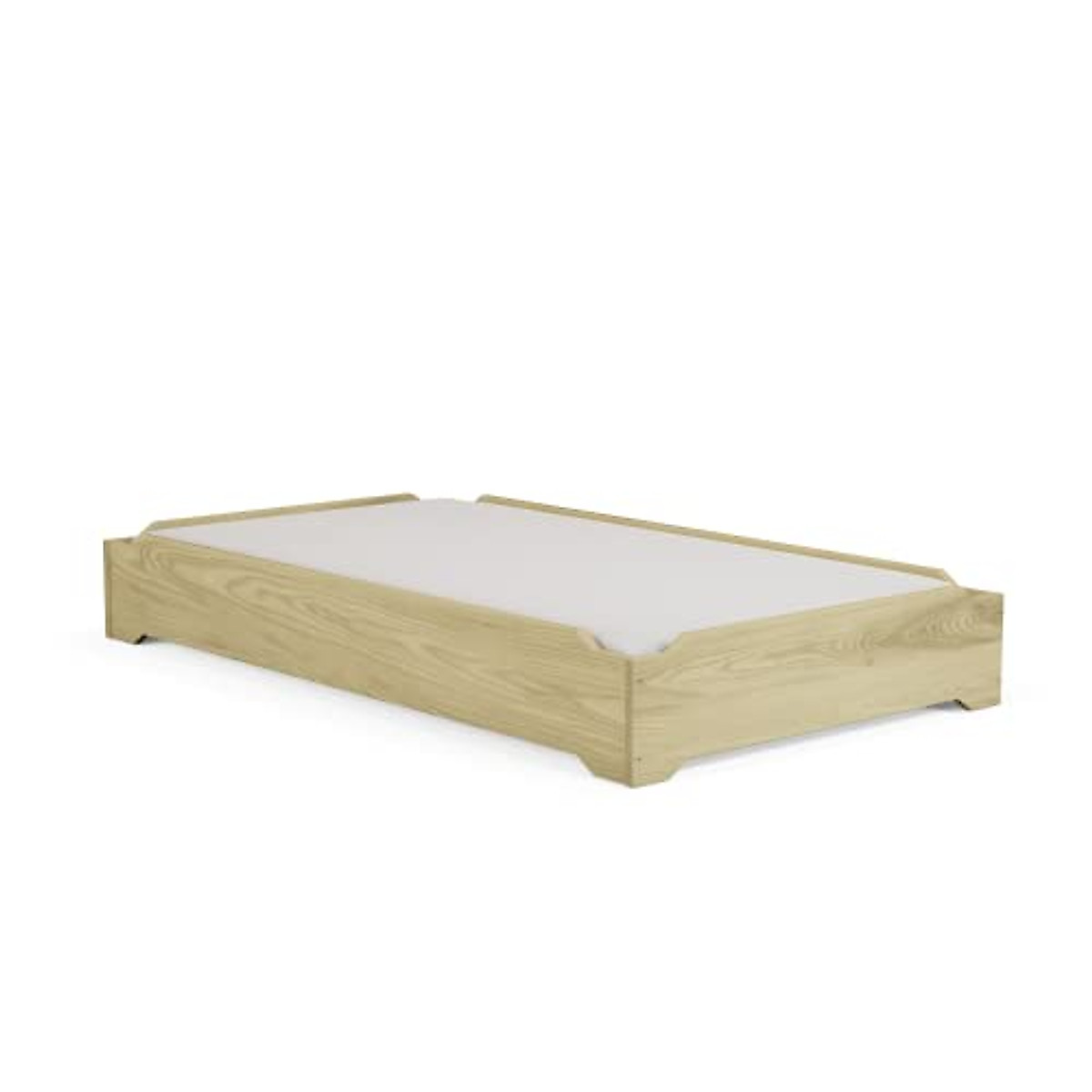 Stackable Bed - Single Bed - Twin Wooden Bed Floorbed Frame Unfinished -Easy to Assemble Solid Pine Wooden Bed Frame
