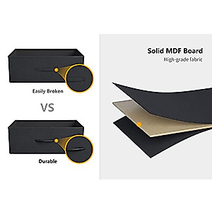 FEZIBO Dresser Organizer, Chest of Drawers-Dresser for Bedroom, Hallway, Entryway, Closets, Furniture Storage Tower-Steel Frame, Wood Top, 10 Drawers Organizer Units-Black Grey