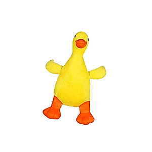 Plush Squeaky Dog Toy, Wakeu Cute Yellow Duck Stuffing Durable Interactive Toy, Dog Chew Toys for Aggressive Chewers Sound Chew, Small Medium Dogs Puppy Cat Grinding Teeth Toy