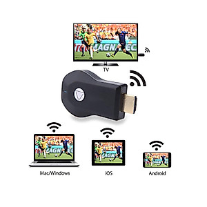 Wireless Display Dongle WiFi Portable Display Adapter 1080P Streaming Video Receiver HDMI Phone Smart Cast Screen Mirroring to TV Stream PC Computer iOS Android Windows MAC OSX