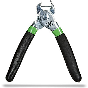 Cascade Tools Hog Ring Pliers Kit (200 Pack of 3/4" Galvanized Steel Hog Rings Included) Perfect for Furniture Upholstery, Auto Upholstery, Meat & Sausage Casings