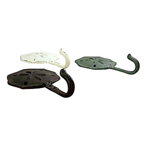 Sand Dollar Cast Iron Wall Hook 6 1/2 Inch (Set of 3)