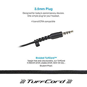 Cyber Acoustics Lightweight 3.5mm Headphones - Great for use with Cell Phones, Tablets, Laptops, PCs, Macs (ACM-4004)