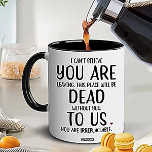 WHIDOBE Coworker Leaving Gifts For Women Men, You Are Dead To Us Mug, Goodbye Coworker, New Job, Going Away Gift for Coworker, Colleague, Farewell, Leaving For New Job, Goodbye, Good Luck Coworker