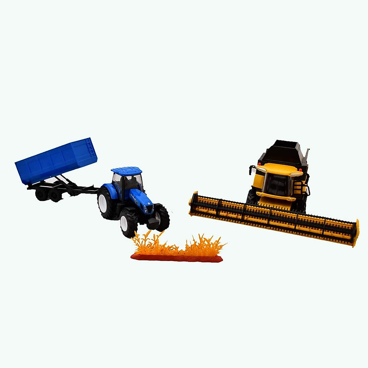 New Ray Holland Cr9090 Cargo Jig + New Hollan Trailer Tractor 1/32° 05765 Green