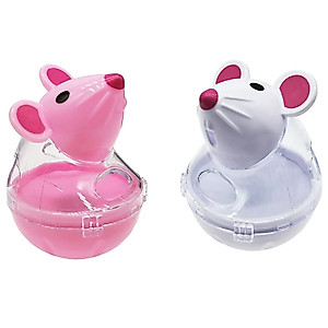 2pcs Cat Slow Feeder Cat Food Ball,Mice Water Droplet Bone Tumbler Shaped Pet Treat Ball Cat Food Toy Ball,Cat Slow Feeder,Cat Enrichment Toys