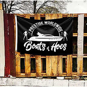 Lethburn Prestige Worldwide Boats Hoes Flag for Man Cave Bedroom, Living Room, College Dorm, Home Decor 3x5 Ft.
