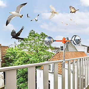 Bird Reflective Spinning Deterrent Devices for Outside Keep Birds Away Pigeon Woodpeckers Deterrent for Garden Roofs