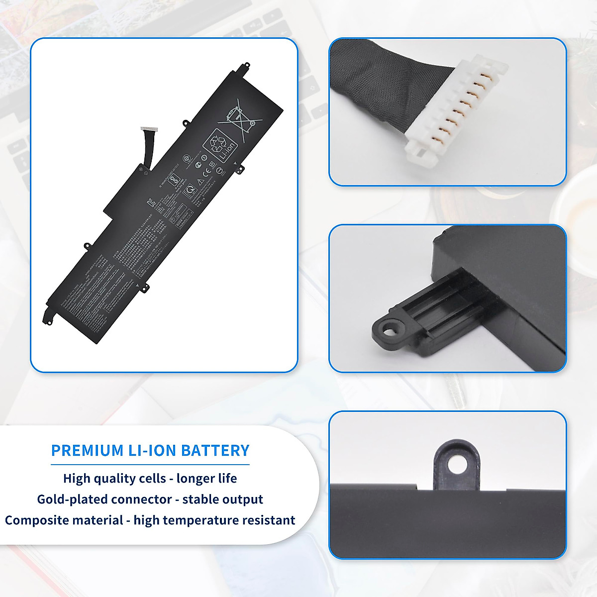 HXPK C41N1908 Laptop Battery for Asus ROG Zephyrus G14 GA401II GA401IV GA401IH GA401IU Series Notebook C41PQ05 GA401II-BM026T GA401II-HE003T GA401IV-BR9N6 GA401IV-HE003T GA401IH-BM007 GA401IU-BM201T