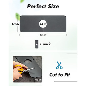 Splash Guard for Sink Faucet-1 PC Super Absorbent Fast Drying Mat Sink Gadgets-Splash Guard Behind Faucet Drip Catcher for Kitchen, Bathroom,Sink Mat, Dish Drying Mat, Sponge Holder Dark Grey