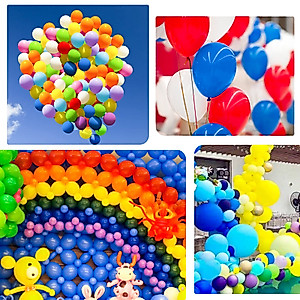 Royal Blue Latex Balloons 12 Inch Blue Confetti balloon pearl White balloons Royal Light Blue Party Balloons Kit for Birthday Party Decoration Supplies.50pcs…