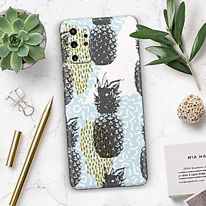 DesignSkinz Retro Summer Pineapple v5 Protective Vinyl Decal Wrap Skin Cover Compatible with The Samsung Galaxy S20 (Screen Trim & Back Glass Skin)