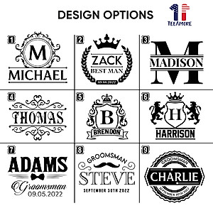 TEEAMORE Personalized Rocks Old Fashioned Cocktail Glass Add Your Name Last Name Etched Whiskey Glasses Gift Housewarming 9oz