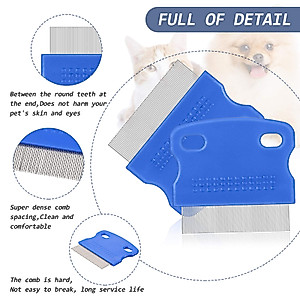 10 Pieces Tear Stain Remover Comb Dog Flea Comb Pet Grooming Comb Stainless Steel Teeth with Plastic Handle for Medium and Small Dogs Cats Removing Flea Dandruff Flakes and Stain