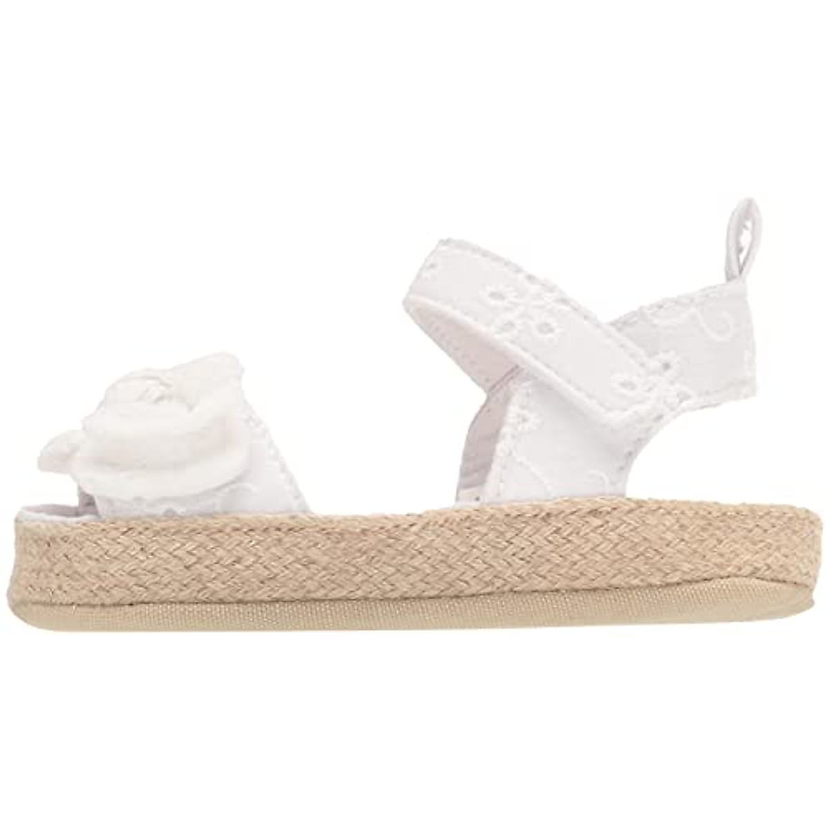 Gerber baby girls Espadrille Sandal Crib Shoe, Eyelet, 3-6 Months Infant US