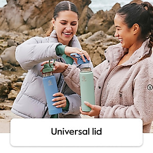 Takeya Actives 18 oz Vacuum Insulated Stainless Steel Water Bottle with Spout Lid, Premium Quality, Tart Orange