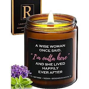 Funny Retirement/Divorce Candle, Cool Retirement Gifts For Women, Divorce Gifts For Women, Best Retirement Gifts For Women, Farewell Gifts For Colleagues Coworker Teacher, Happy Retirement Gifts Ideas
