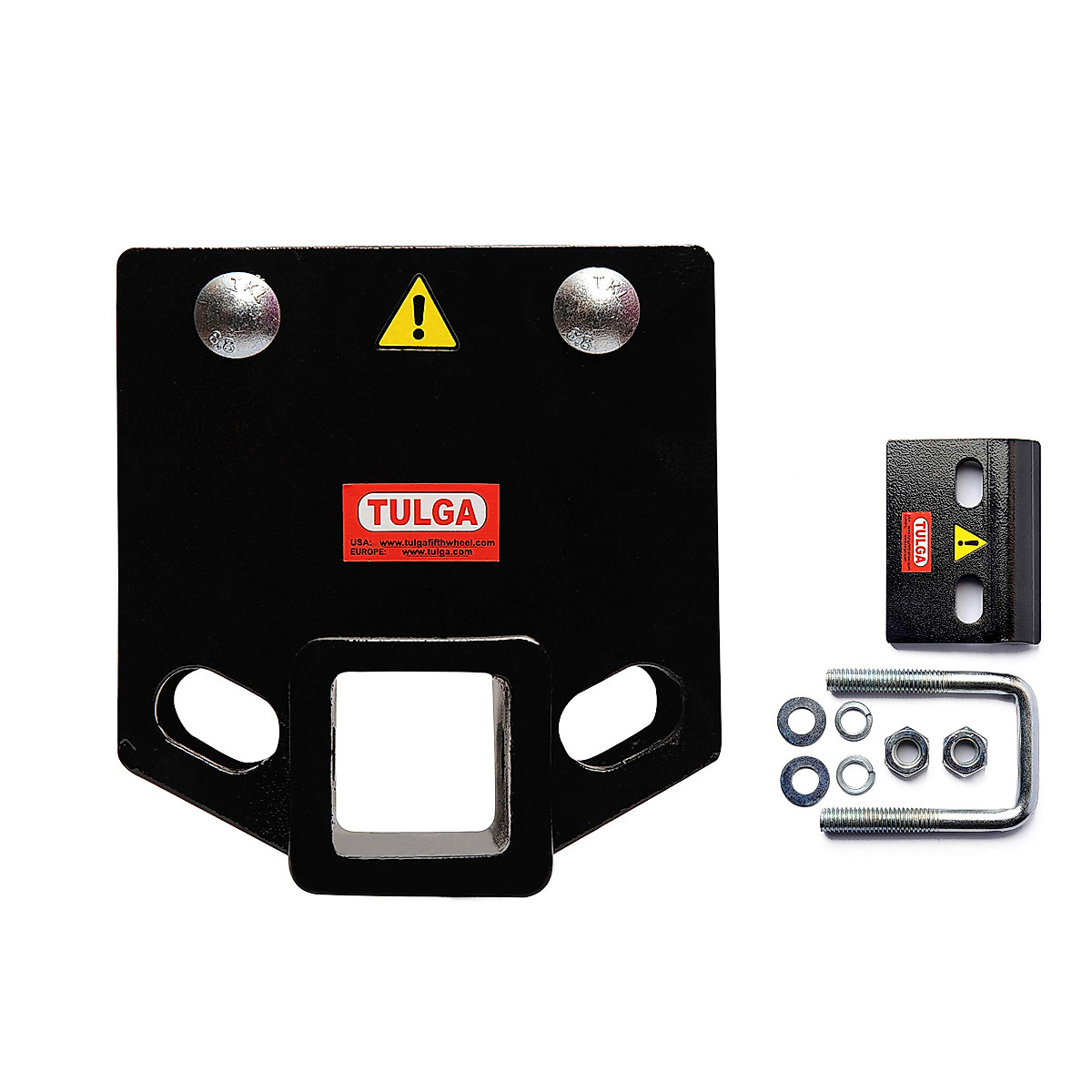 Rv Bumper Hitch Receiver 2 inch with Anti Rattle Hitch Tightener for 4x4 inch Bumper Bars Trailer Towing Cargo Carrier Bike Racks BBQ Grill Carrier Campers Camping 3500 lbs [Complete Set]