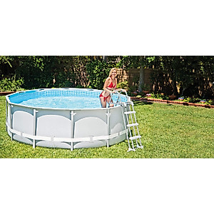 INTEX Deluxe Pool Ladder with Removable Steps for 36-Inch and 42-Inch Wall Height Above Ground Pools