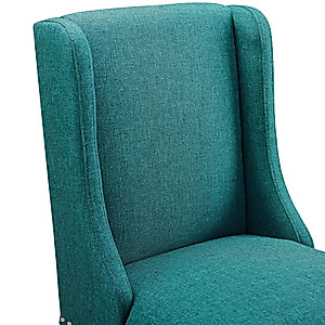 Modway Baron Fabric Upholstered Dining Counter-Height Bar Stool in Teal
