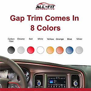 All-Fit Automotive Car Gap Filler – 10 Ft Red Trim Molding for Car Accessories Interior – Universal, Flexible Car Interior Accessories for Dashboards, Panels, & Air Vents – Easy DIY Installation
