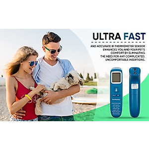 PetMedics Non-Contact Digital Pet Thermometer for Dogs - Infrared Fast and Accurate Canine Temperature Detection - Easy to Read LCD Display