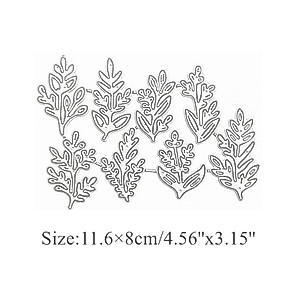 hinana 8pcs/Set Leaves Metal Die Cuts,Various Leaves Plant Flower Leaf Cutting Dies Cut Stencils for DIY Scrapbooking Album Decorative Embossing Paper Dies Card Making