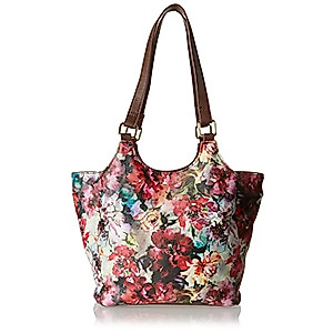 Bueno of California womens Double Handle Scoop Tote Carriers Bag Briefcase Handbag, Watercolor, X-Large US