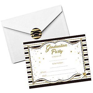 Omgouue Graduation Party Supplies Invitations with Envelopes 2024,Grad Congrats Announcements 32Ct