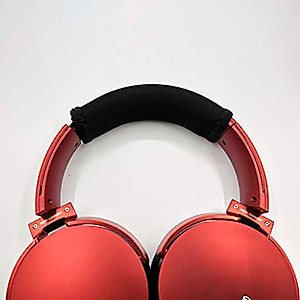 Replacement Headphone Headband Cover Flexible Cloth Zipper Cushion Top Pad Protector Repair Parts Compatible for Sony MDR-XB950BT XB950N1 MDR-XB950B1 MDR-XB950AP MDR-XB950/H Wireless Headsets (Black)