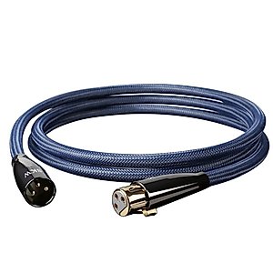 SKW Single OFC Balanced XLR Male to XLR Female 3 PIN Microphone Cable (4.9ft, 1.5M)