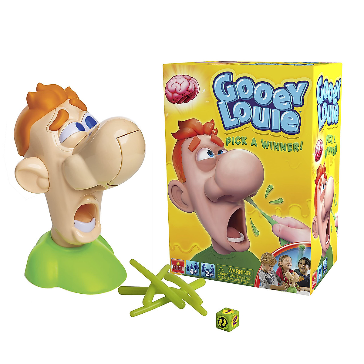 Goliath Gooey Louie - Pull The Gooey Boogers Out Until His Head Pops Open Game, Green