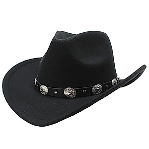Western Outback Felt Cowboy Hat for Women Cowgirls Fedora Gus Hat Rodeo 22"-22.75" fit for M/L