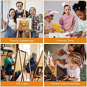 8 Packs Animals Pre Drawn Canvases for Painting, 8" X 8" Thansgiving Day Theme Pre Printed Canvas for Kids, Pre Stretched Canvas Outline Painting Boards for Beginners Students, Party Favor