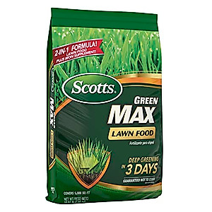 Scotts Green Max Lawn Food, Lawn Fertilizer Plus Iron Supplement for Greener Grass, 5,000 sq. ft., 16.67 lbs.