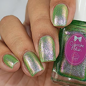 Bermuda Triangle - Grass Green Shimmer Nail Polish by Cupcake Polish