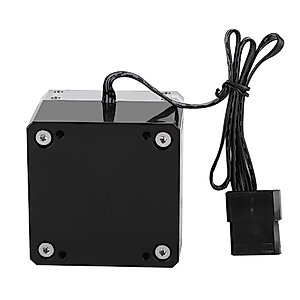 Mute Water Pump,PC Water Cooling Integrated Water Pump Support PWM Intelligent Control Speed,Universal G1/4 Threaded Pipe Connection,D Port + 4 Pin Interface