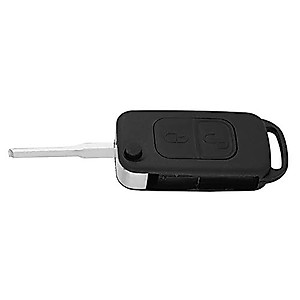 Suuonee Key Fob Case, 2 Button Remote Flip Key Fob Case Shell Cover Fit For SLK Class E113 ACES W168