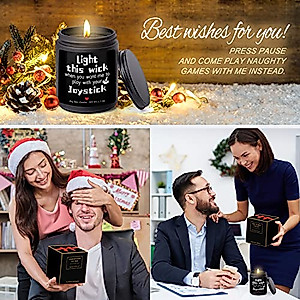 Gifts for Him,Funny Gifts for Men Boyfriend Husband,Light This Wick When You Want Me to Play with Your Joystick-Vanilla Milk Scented Candles,Naughty Couples Funny Gifts for Men
