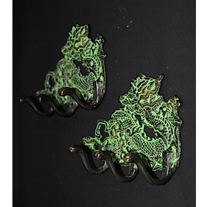 Uniquebazar4u Brass Dragon Wall Hook Handiscrafts Flying Dragon Wall Clothes Hanging Hook