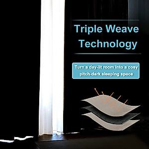 RYB HOME Sliding Glass Door Curtains for Patio, Blackout Thermal Insulating Privacy Vertical Blinds for Large Window Living Room Bedroom Drop Cloth Closet Divider, W 100 x L 84 inches, Sand