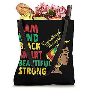 Black Recreational Therapist African American Melanin Tote Bag