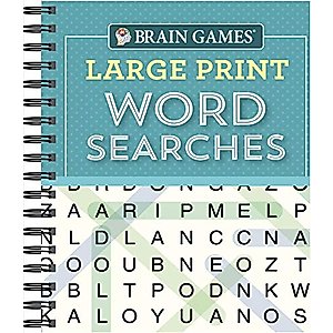 Brain Games - Large Print Word Searches (Teal)