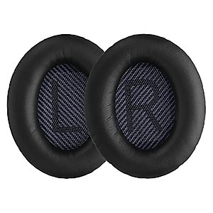 kwmobile Ear Pads Compatible with Bose Quietcomfort 35 35II 25 15 / QC35 QC35II QC25 QC15 Earpads - 2X Replacement for Headphones - Black