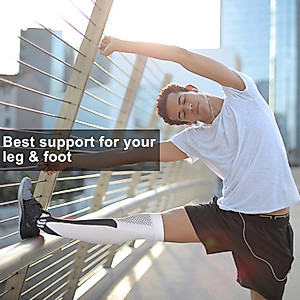 Blahhey 3 Pairs Compression Socks for Women & Men 15-25 mmHg Comfortable Fit Athletic Knee High Compression Socks for Nurses Sport Running Travel (L/XL)