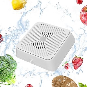 Fruit Vegetable Washing Machine,USB Portable Ultrasonic Electrolysis Fruit Purifier Fruit Cleaner Device Mini Dishwasher for Cleaning Fruit Vegetables Meat(White)