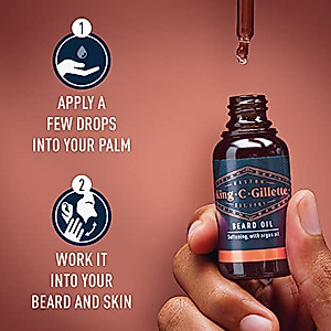 King C. Gillette Beard Oil, Infused with Argan, Jojoba, Avocado, Macadamia Seed and Almond Oils