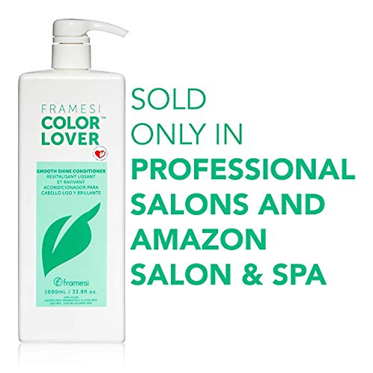 Framesi Color Lover Smooth Shine Conditioner, 33.8 fl oz, Sulfate Free Conditioner with Coconut Oil and Quinoa, Color Treated Hair